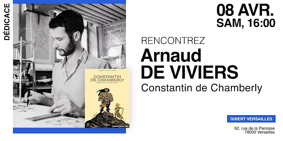 Arnaud de Viviers chez Gibert Versailles - ActuaBD
