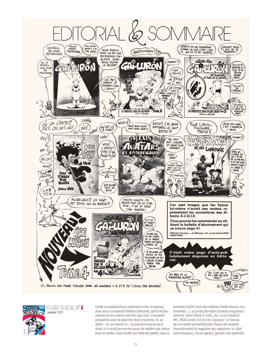 Les Éditos de Gotlib – Par Gotlib – Fluide Glacial - ActuaBD